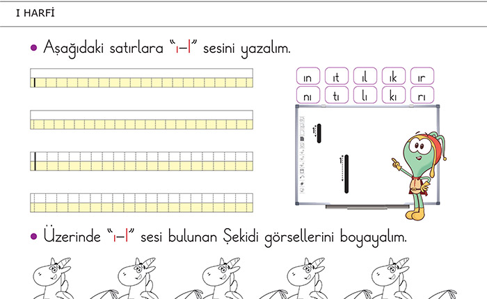 1. Sınıf - I Harfi - İlk Okuma Yazma - Ödevleri | Morpa Kampüs