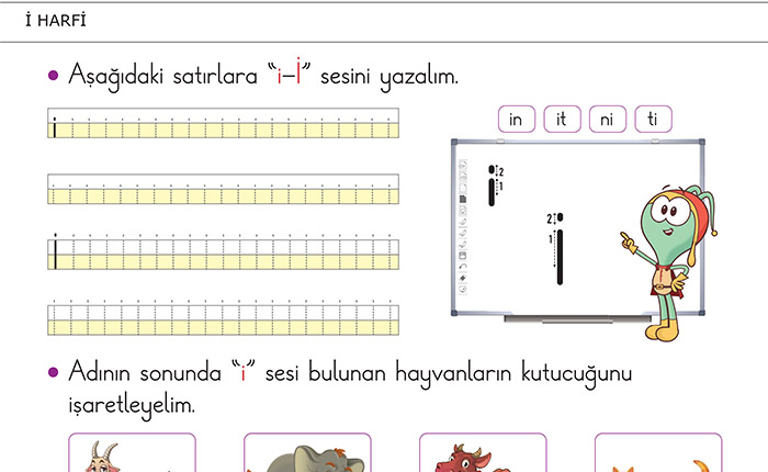 1. Sınıf - İ Harfi - İlk Okuma Yazma - Ödevi | Morpa Kampüs